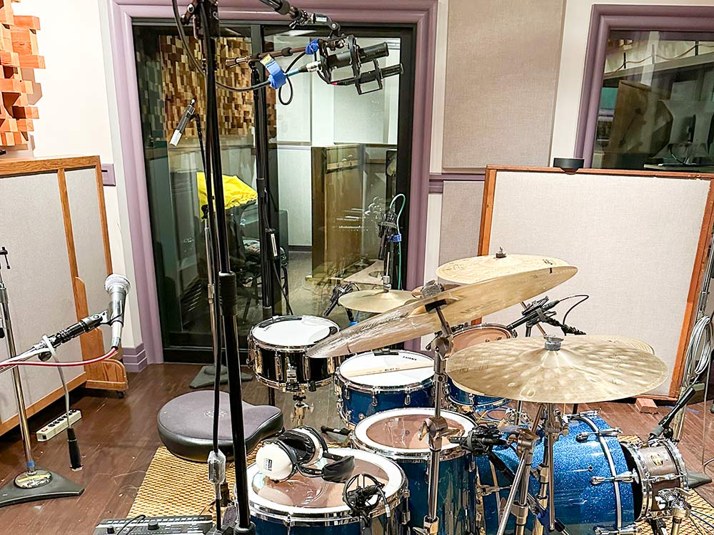 Sanken 100kHz Mics at Skywalker recording drums for Hiromi