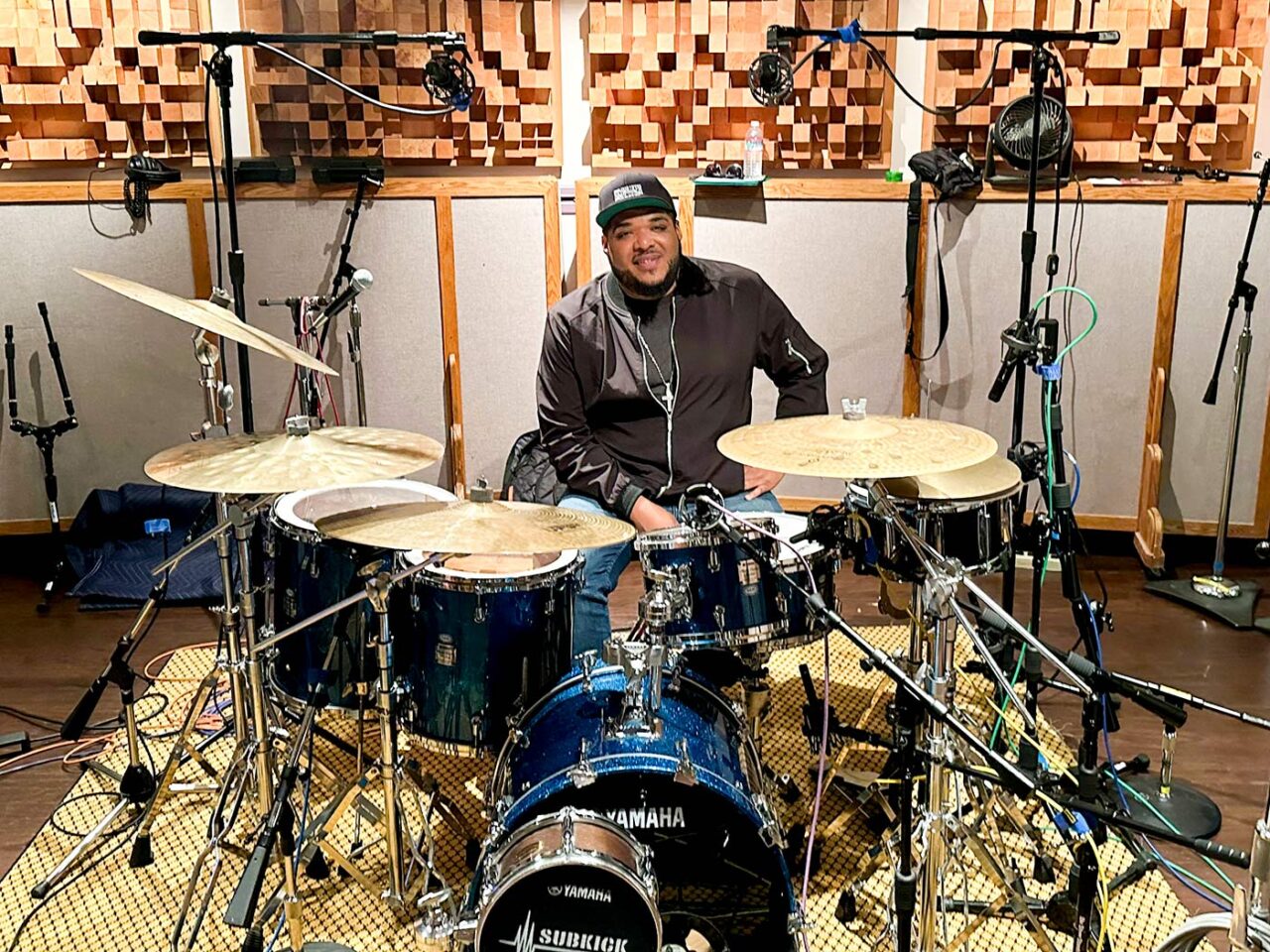 Sanken 100kHz Mics at Skywalker recording drums for Hiromi